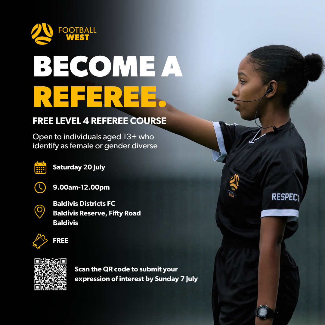 Female Football Community Legacy Program: FREE Level 4 Referee Course ...